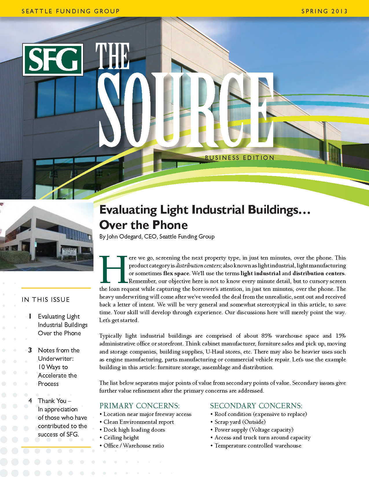 The Source Spring 2013 - Seattle Funding Group
