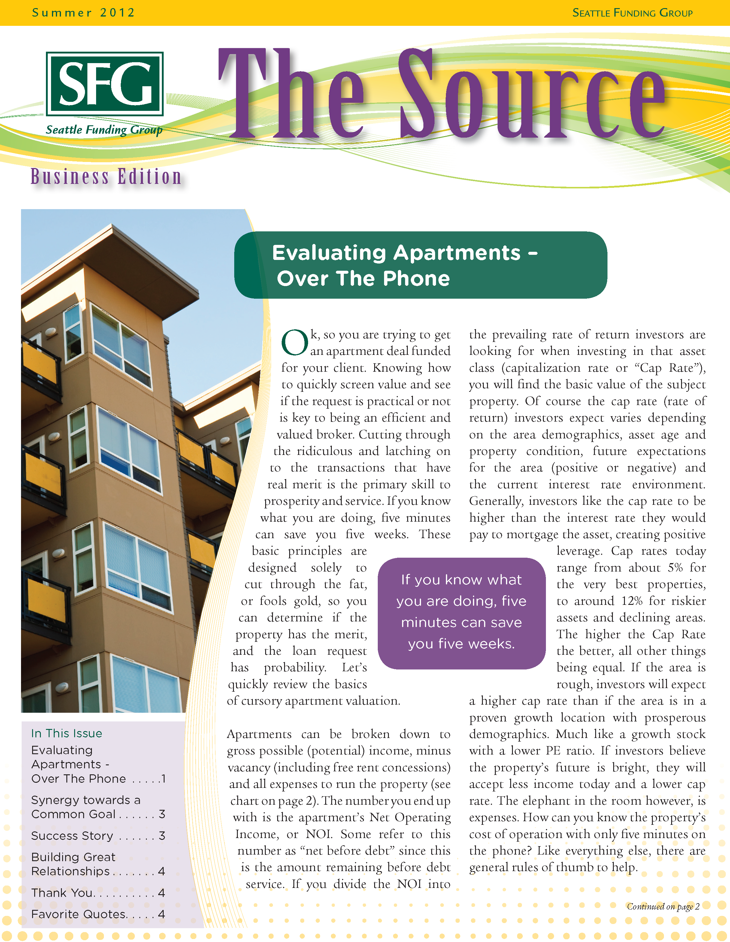 The Source Summer 2012 - Seattle Funding Group